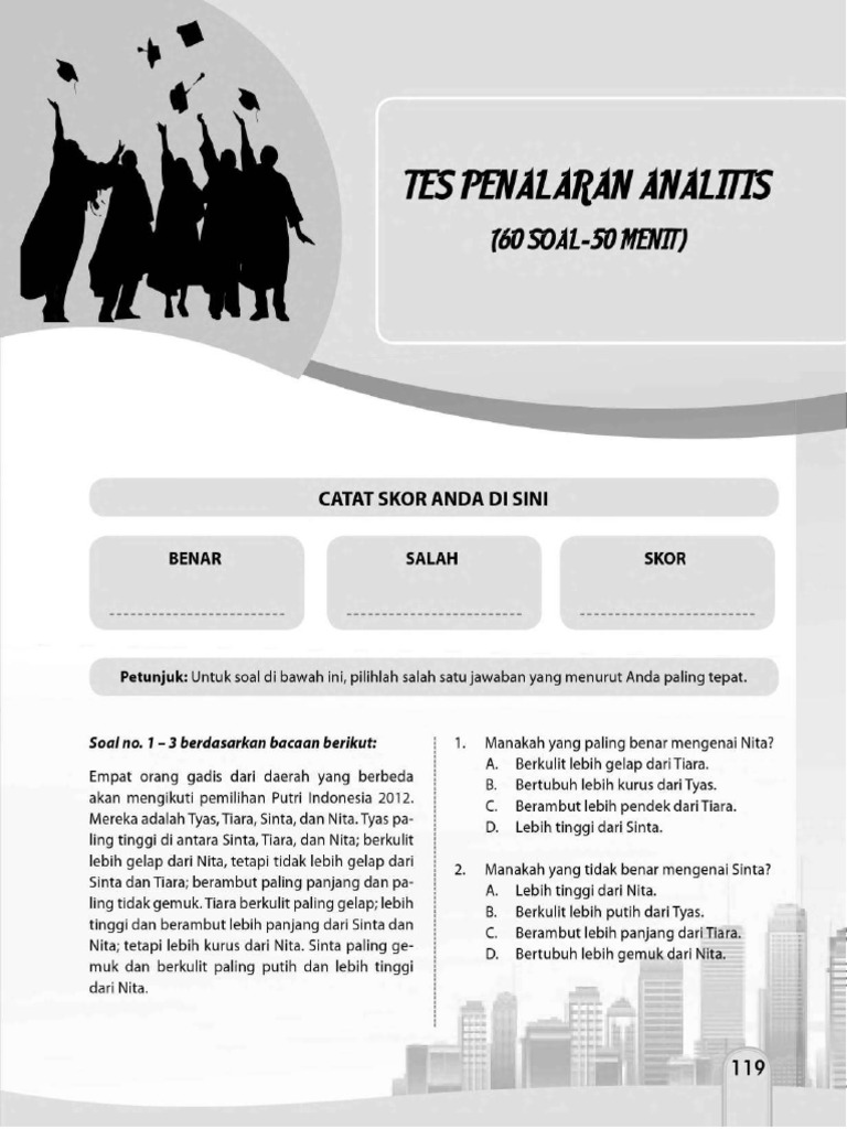 Tes Penalaran Analitis 1 | PDF