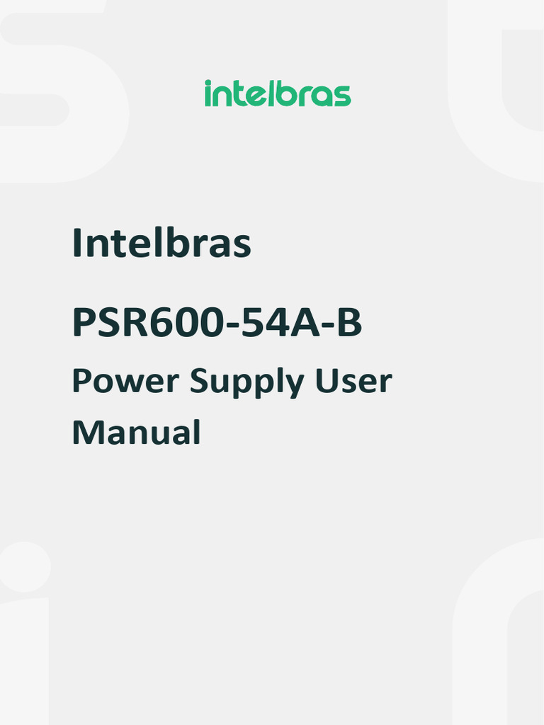 Intelbras PSR600-54A-B | PDF | Power Supply | Switch