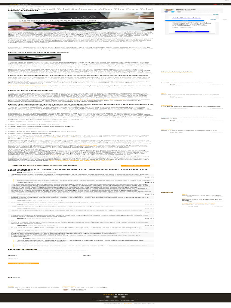 How To Reinstall Trial Software After The Free Trial Has Ended | PDF ...