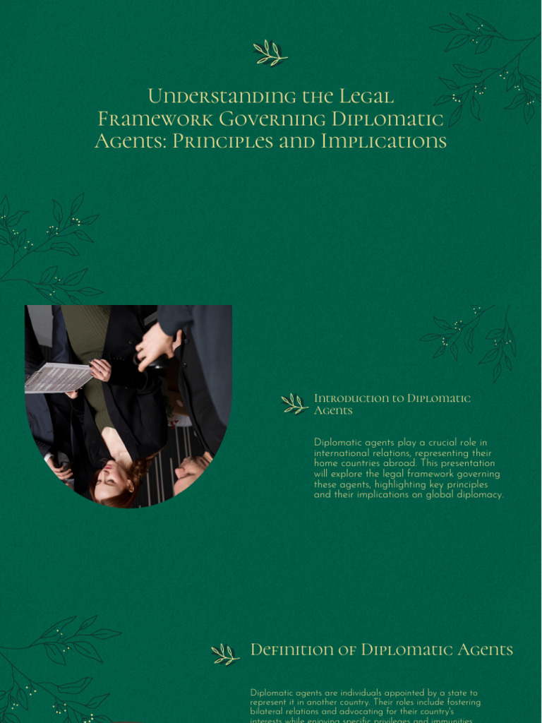 Diplomatic Agents: Legal Framework Insights | PDF | Diplomacy ...
