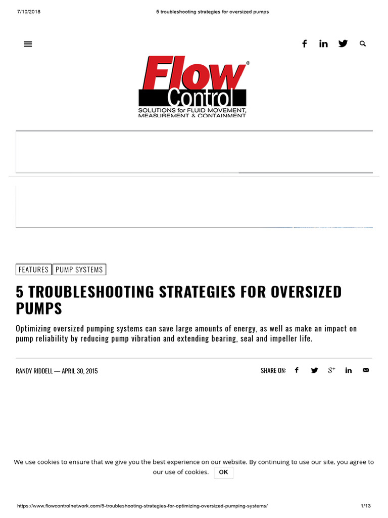 5 Troubleshooting Strategies For Oversized Pumps | PDF | Pump | Continuum Mechanics