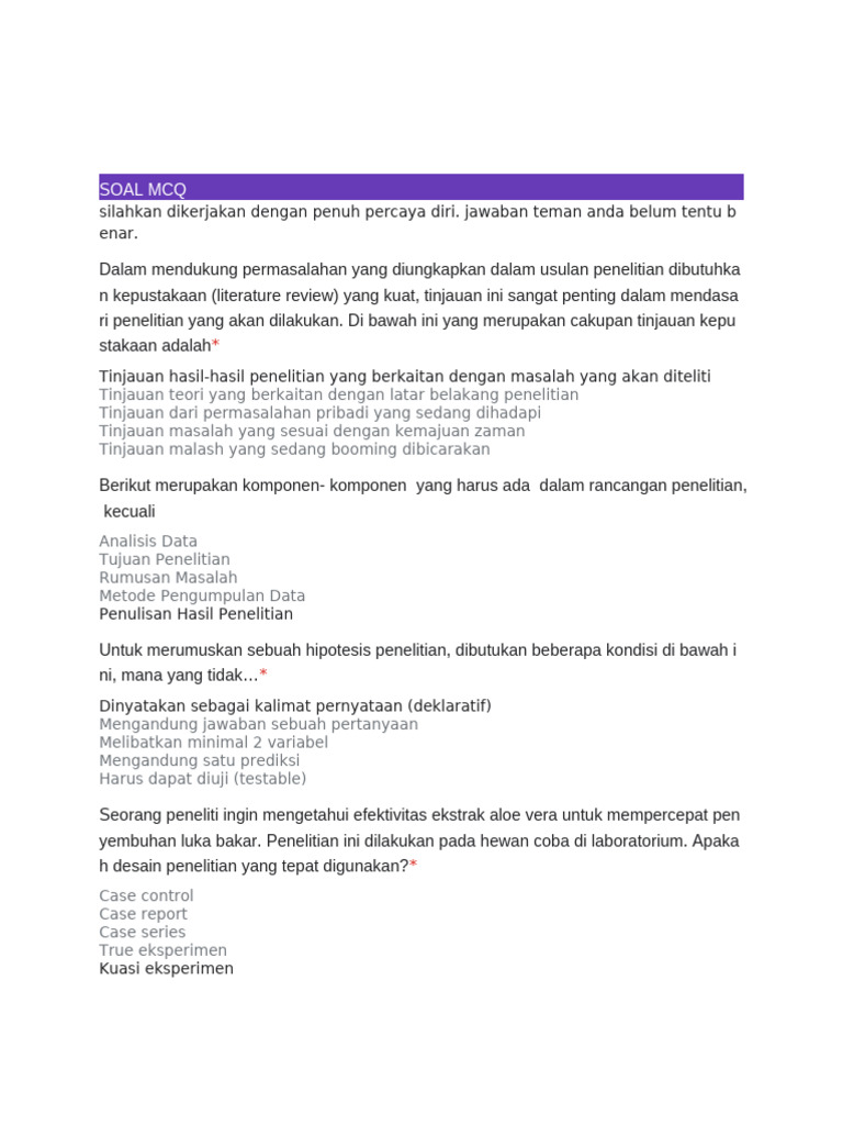 Uts Metode Penelitian | PDF