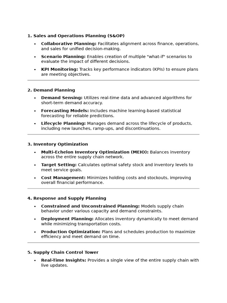 SAP IBP | PDF | Mathematical Optimization | Inventory