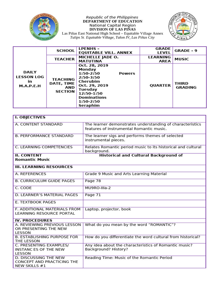 G9 DLL 3rd Grading | PDF | Learning | Differentiated Instruction