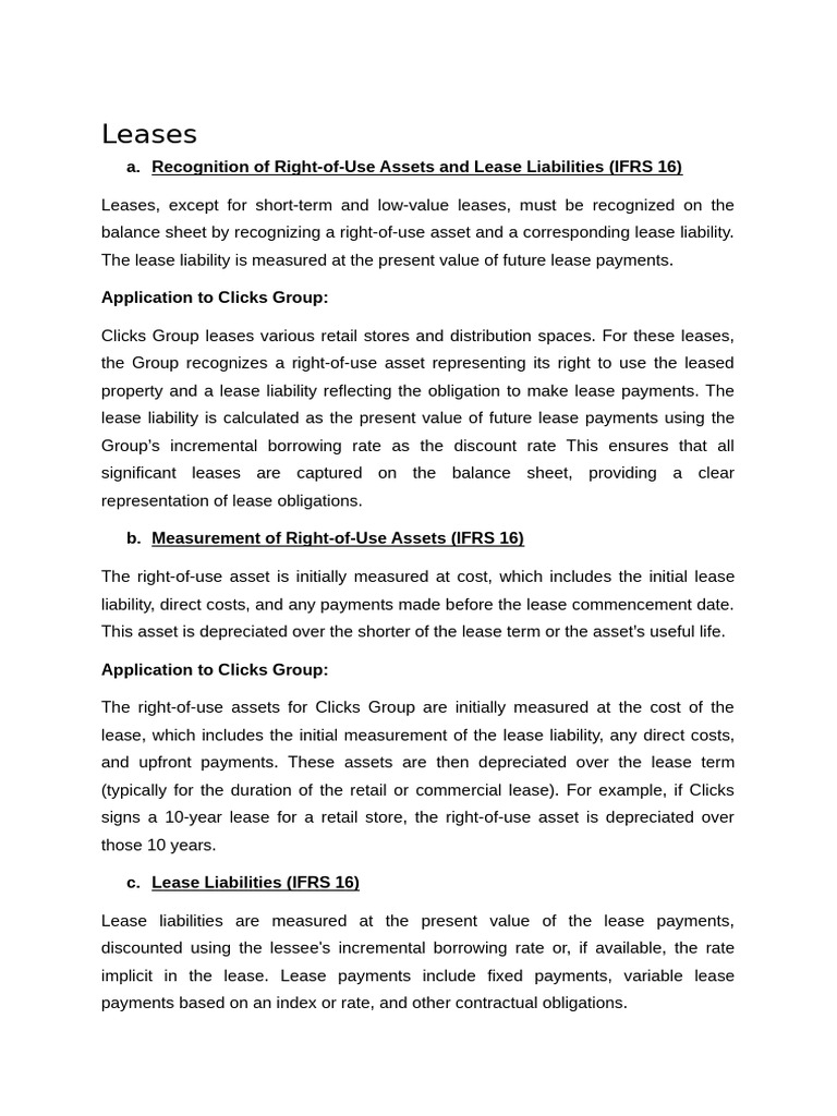 Leases | PDF | Lease | Depreciation