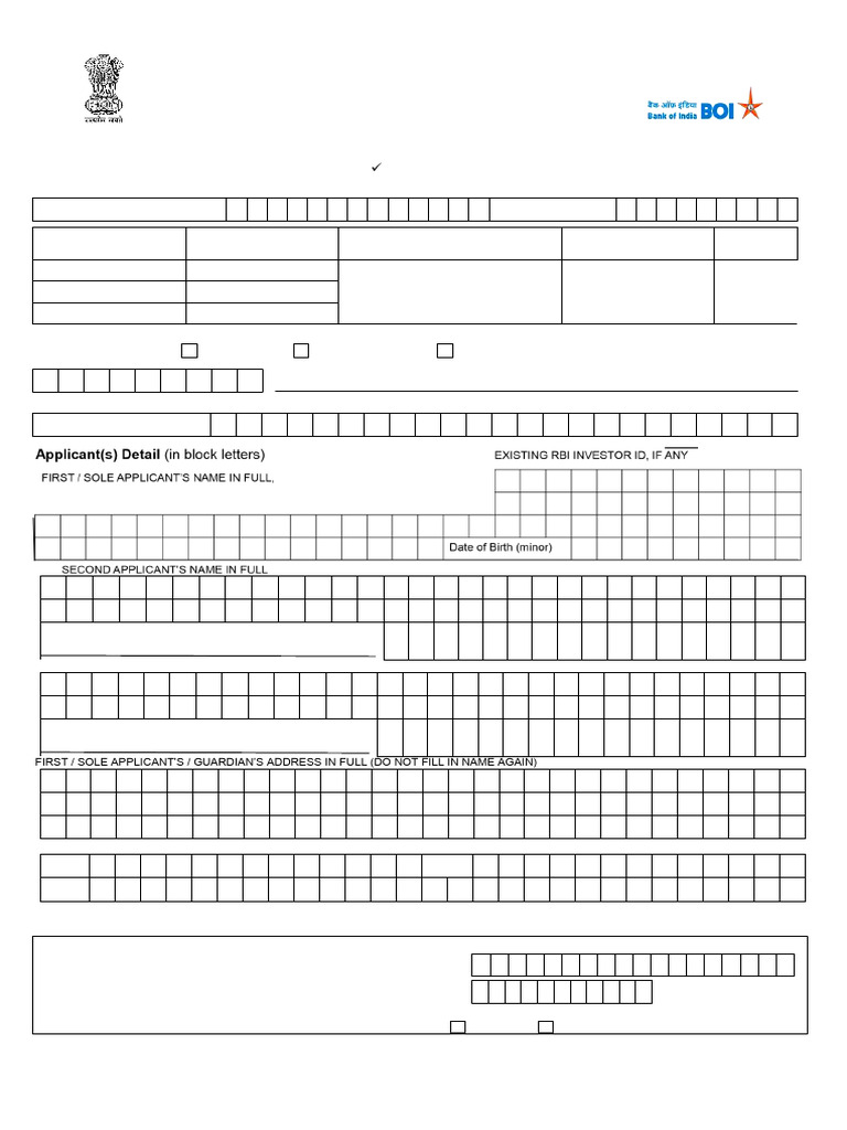 Gold Bond - A - Application Form - BOI | PDF | Bonds (Finance ...