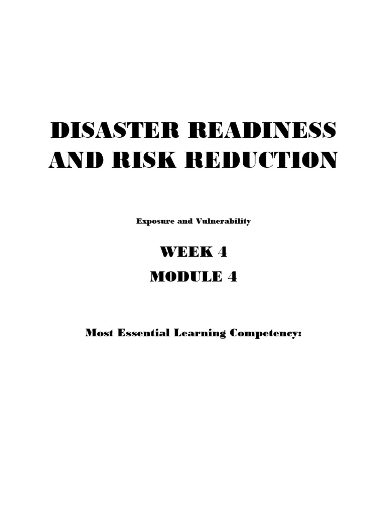 DRRR-Week-4 | PDF | Hazards | Natural Disasters