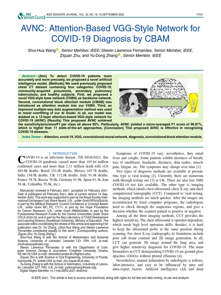 AVNC - Attention-Based VGG-Style Network For COVID-19 Diagnosis by CBAM ...