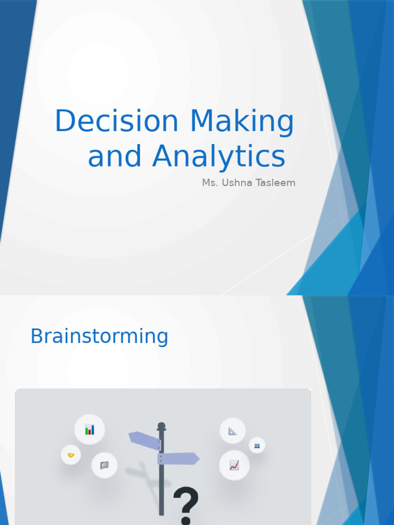 BI-Lec 8-9 Decision Making | PDF | Decision Making | Science