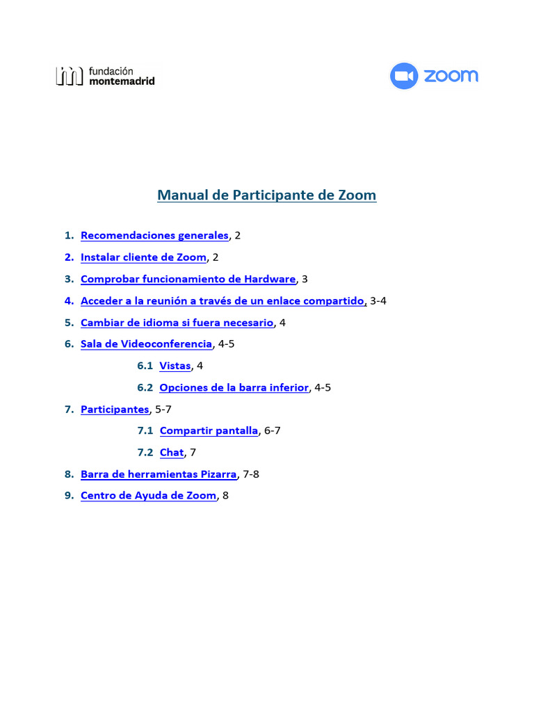 Manual Participante ZOOM | PDF | Chat en linea | Ventana (informática)