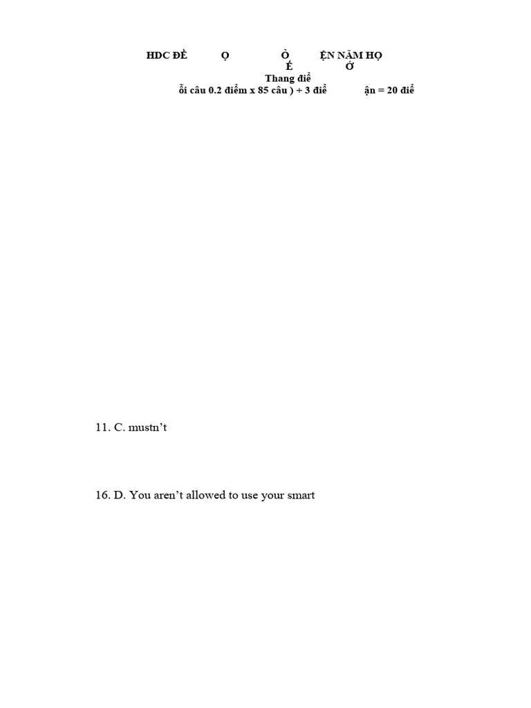 Đáp Án Anh 8 | PDF