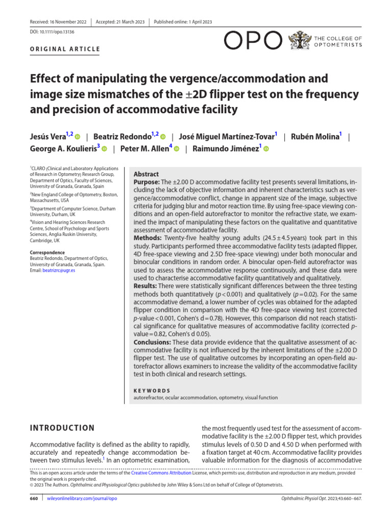 Accommodative Facility Test Evaluation | PDF | Statistics ...