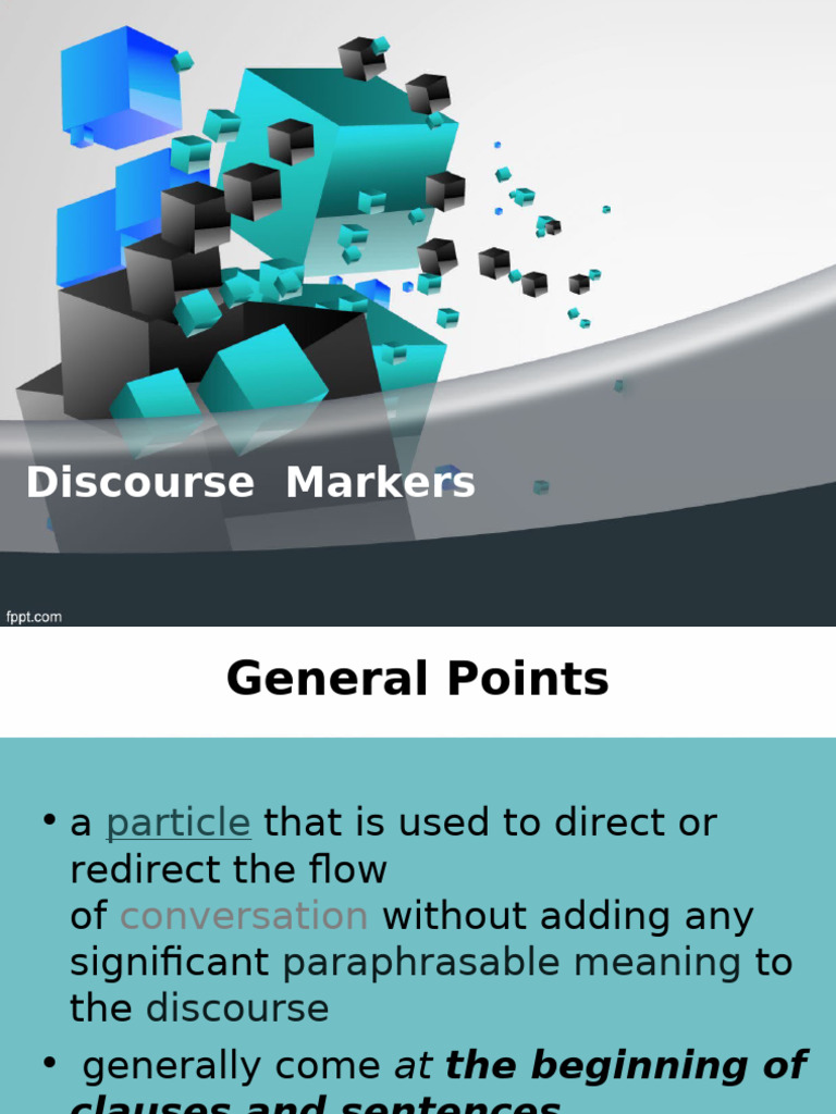 Discourse Markers | PDF | Discourse | Linguistics