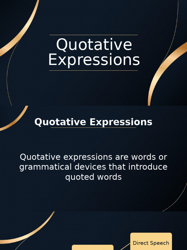Understanding Quotative Expressions | PDF | Semantics | Linguistic Typology