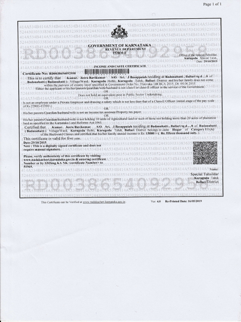 Jharkhand Caste Certificate Details | PDF
