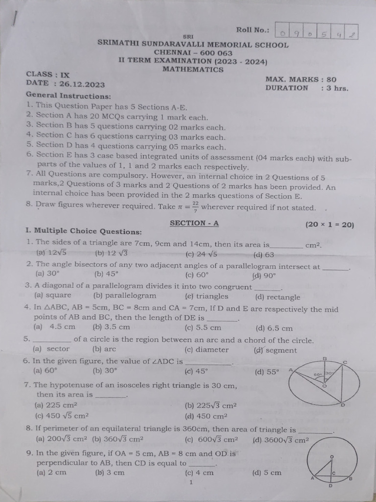 Class9 SSM Papers 2024 | PDF