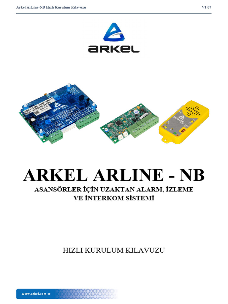 Arkel Arline-NB Hızlı Kurulum Kılavuzu.V107.Tr | PDF