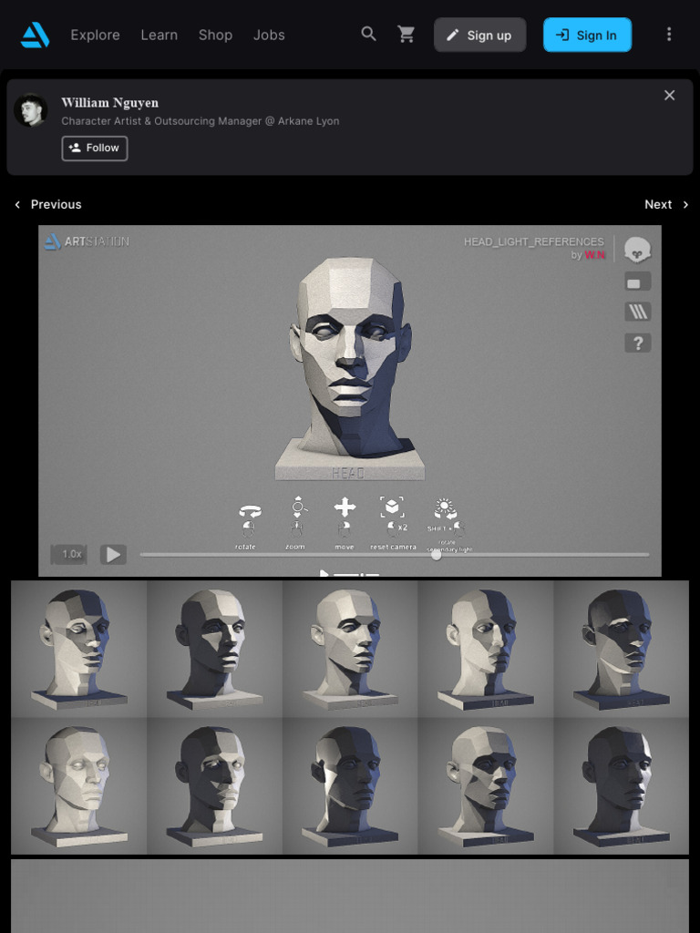 ArtStation - MALE HEAD, LIGHT REFERENCE TOOL | PDF