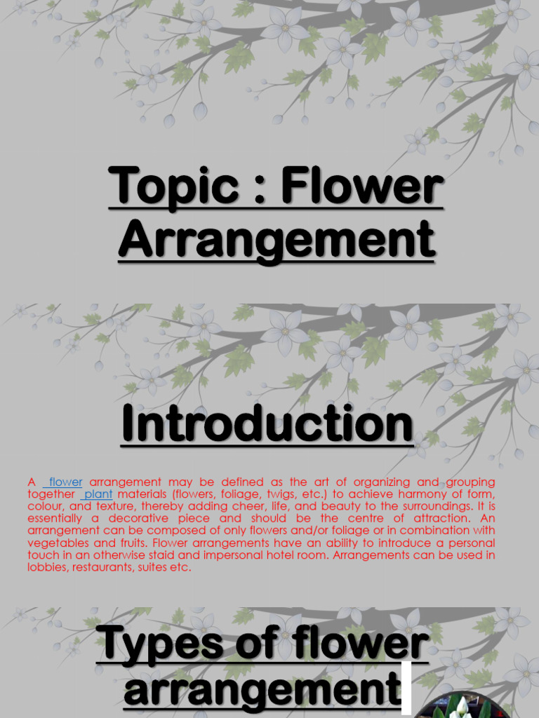 Flower Arrangement | PDF | Ikebana | Floristry