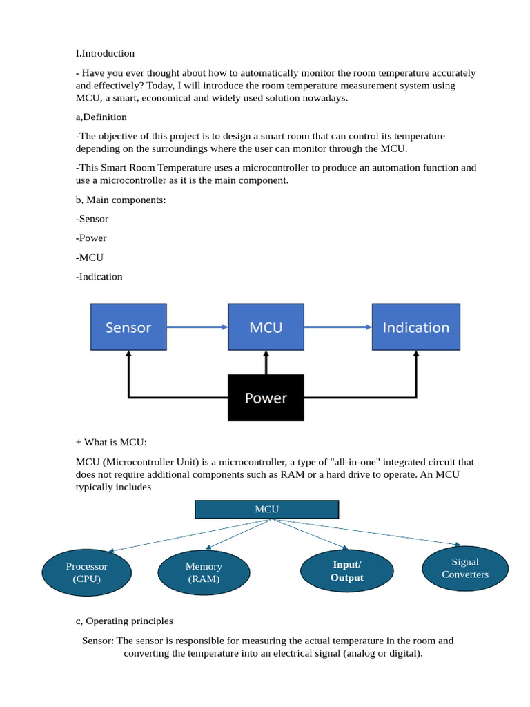 Smart Room Temperature System MCU | PDF | Microcontroller | Sensor