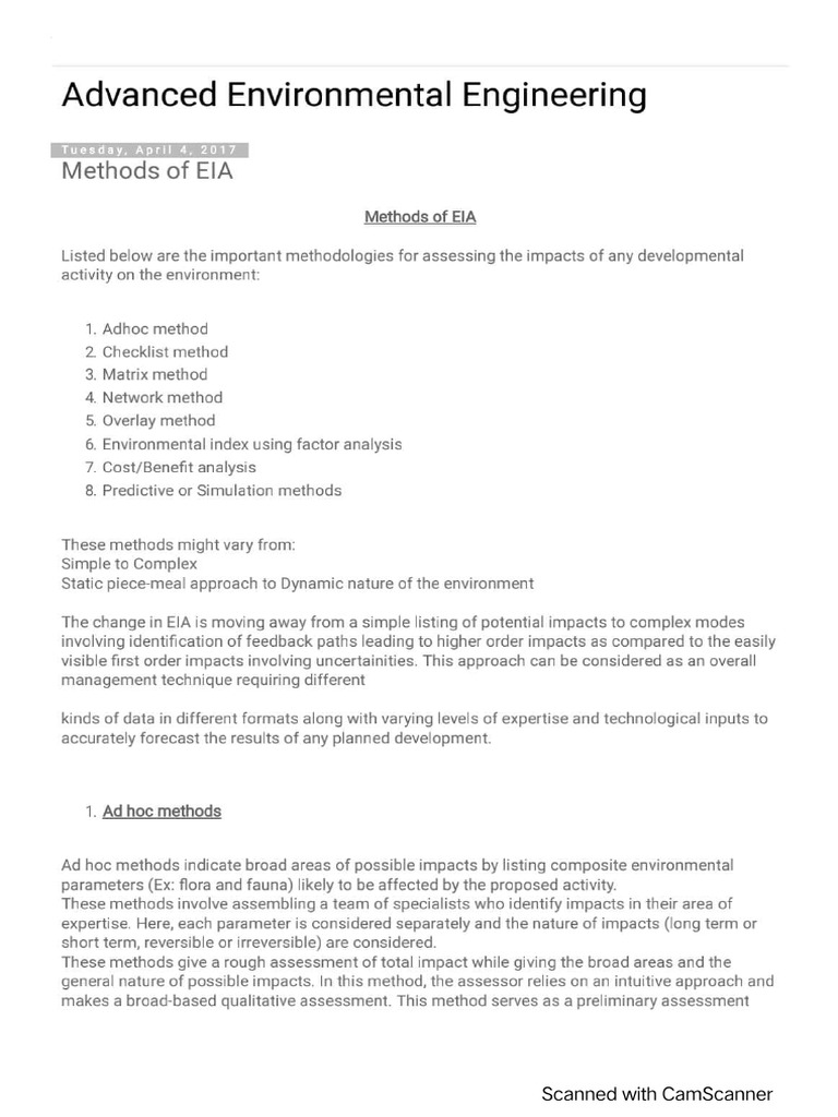 Methods of EIA | PDF