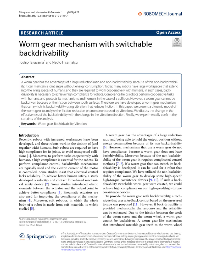 s40648-019-0149-7 | PDF | Gear | Force