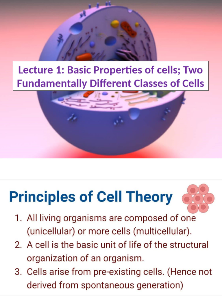 1. Basic Properties of Cells 2 | PDF