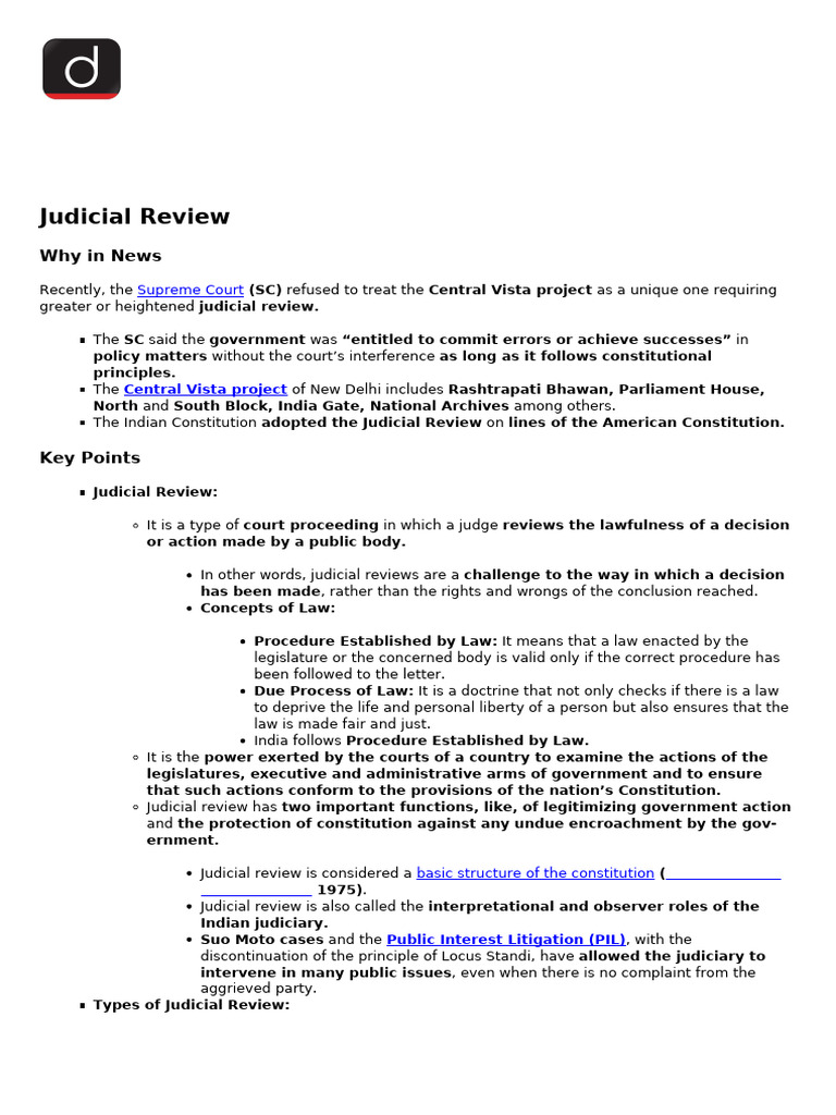 Judicial Review | PDF | Judicial Review | Constitution