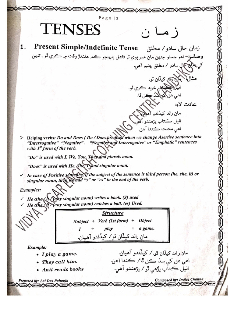TENSES NOTES | PDF