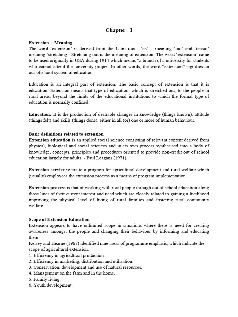 Extension Education Pdf Science Knowledge