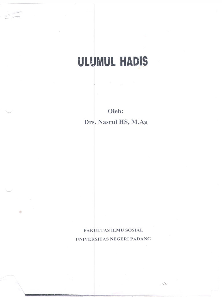 HO 2 - Ulumul Hadits | PDF