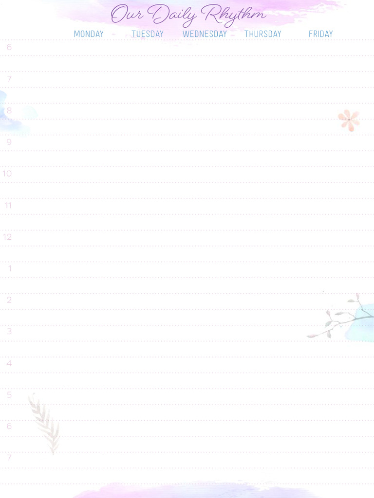 Daily Rhythm Print 3 | PDF