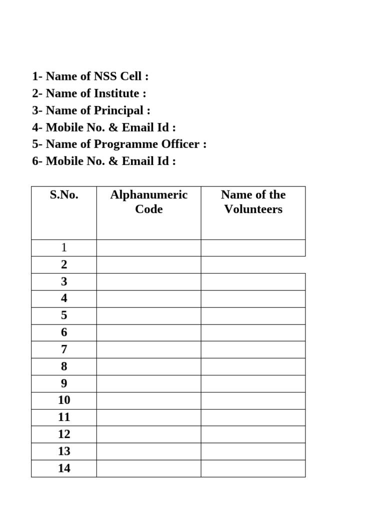 NSS New Registration Form 2024-25 | PDF | Government Of India