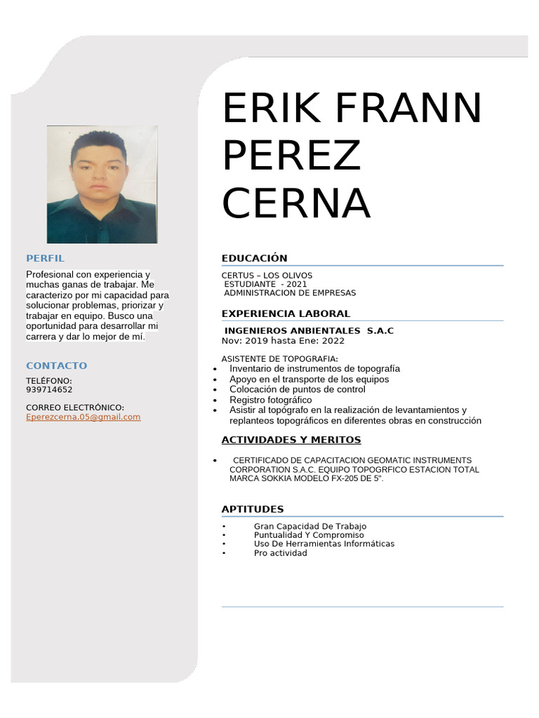 Erick CV | PDF