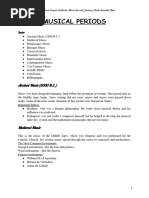 Musical Periods Timeline | PDF | Classical Music | Musicology