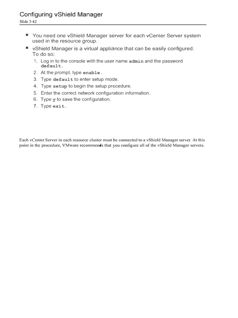 Configuring vShield Manager Setup Guide | PDF
