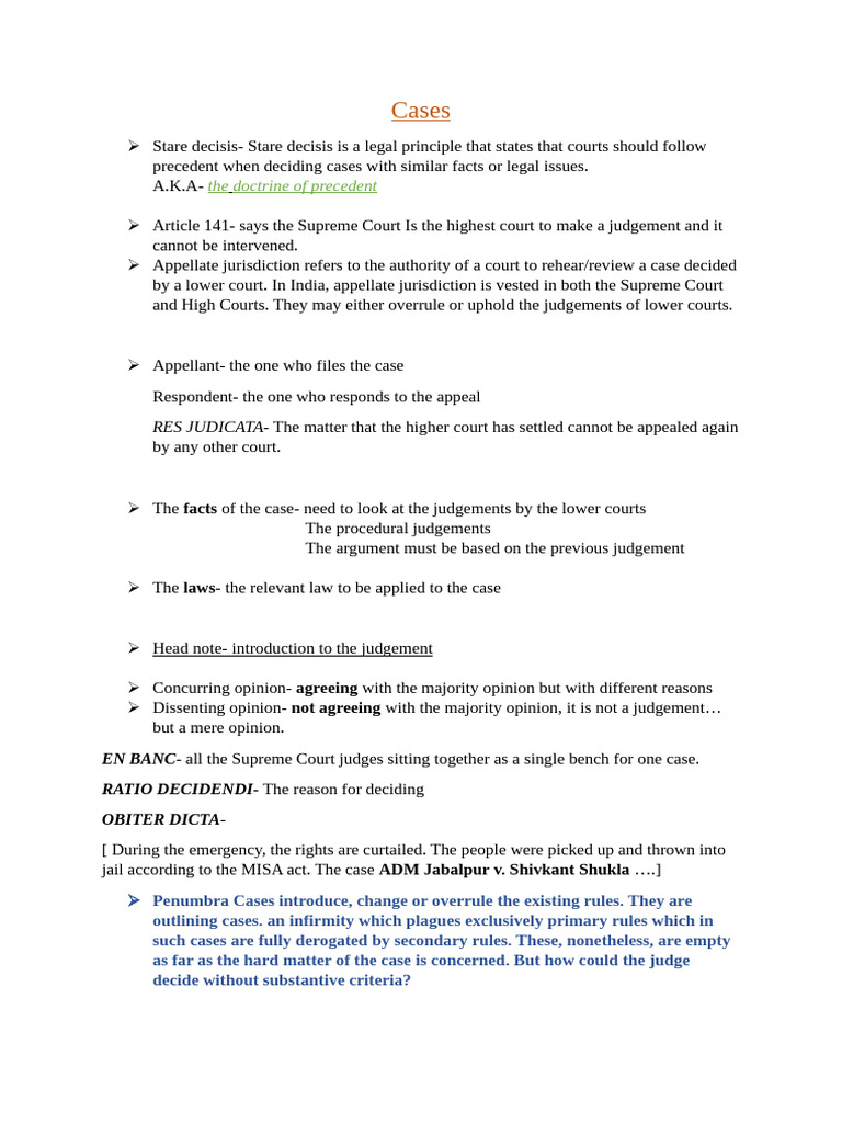 Cases | PDF | Precedent | Judgment (Law)