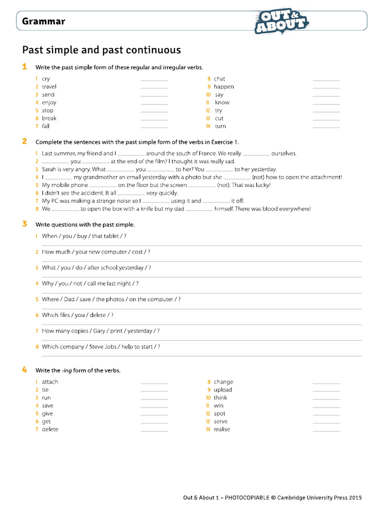 Class 9 - Past Simple - Cont | PDF