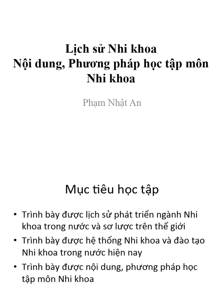 Lich su Nhi khoa | PDF
