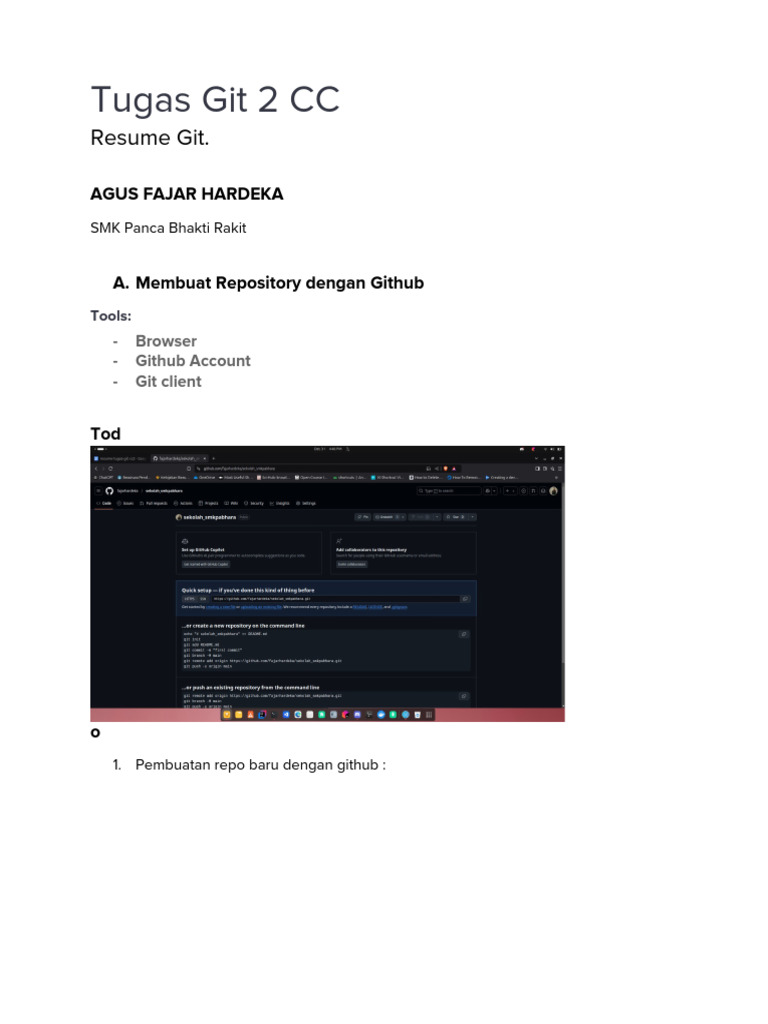 Resume Tugas Git cc2 | PDF