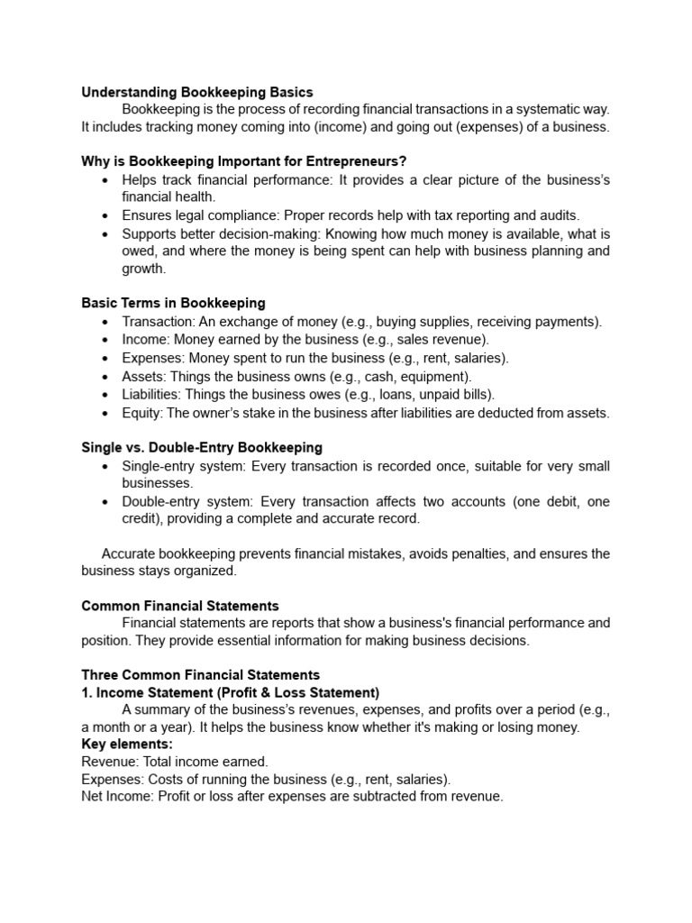 Understanding Bookkeepings | PDF | Debits And Credits | Expense