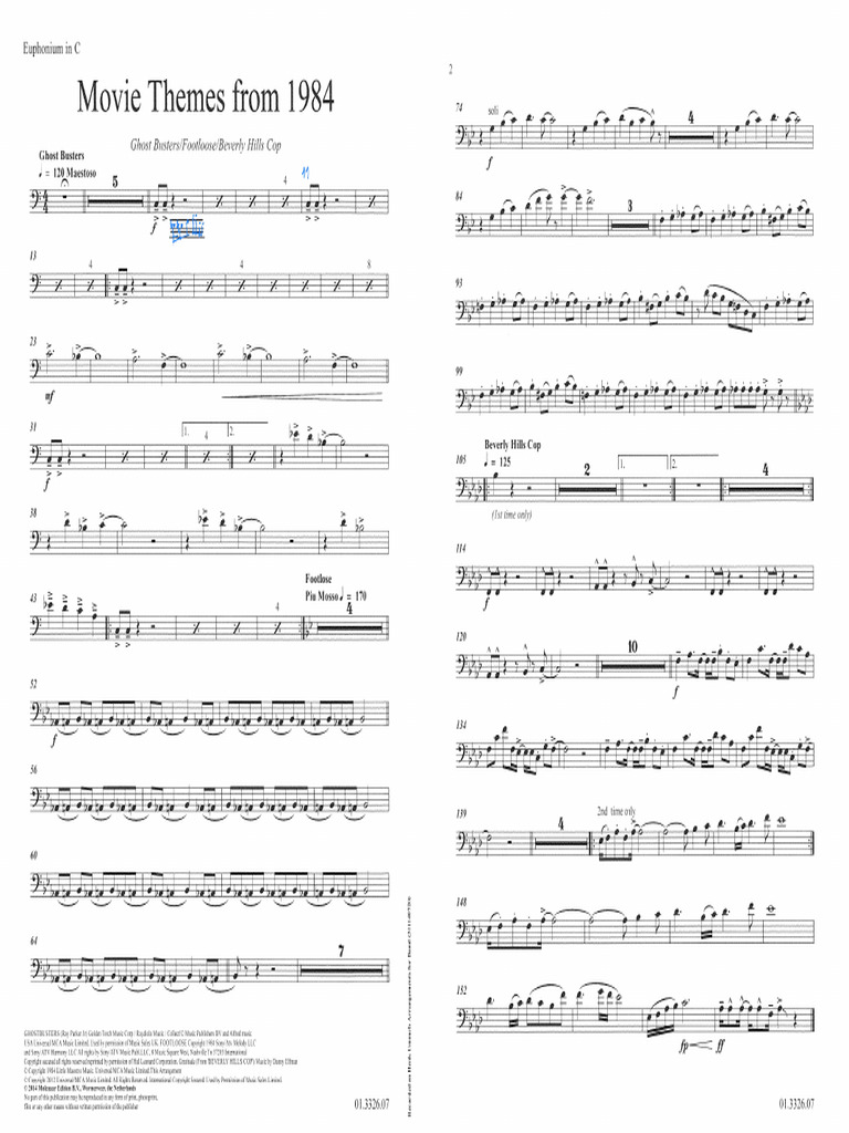 MOVIE THEMES FROM 1984 - Bombard | PDF