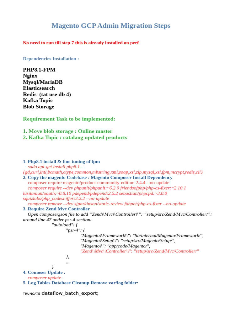 Magento Admin GCP Migrate | PDF | World Wide Web | Internet & Web