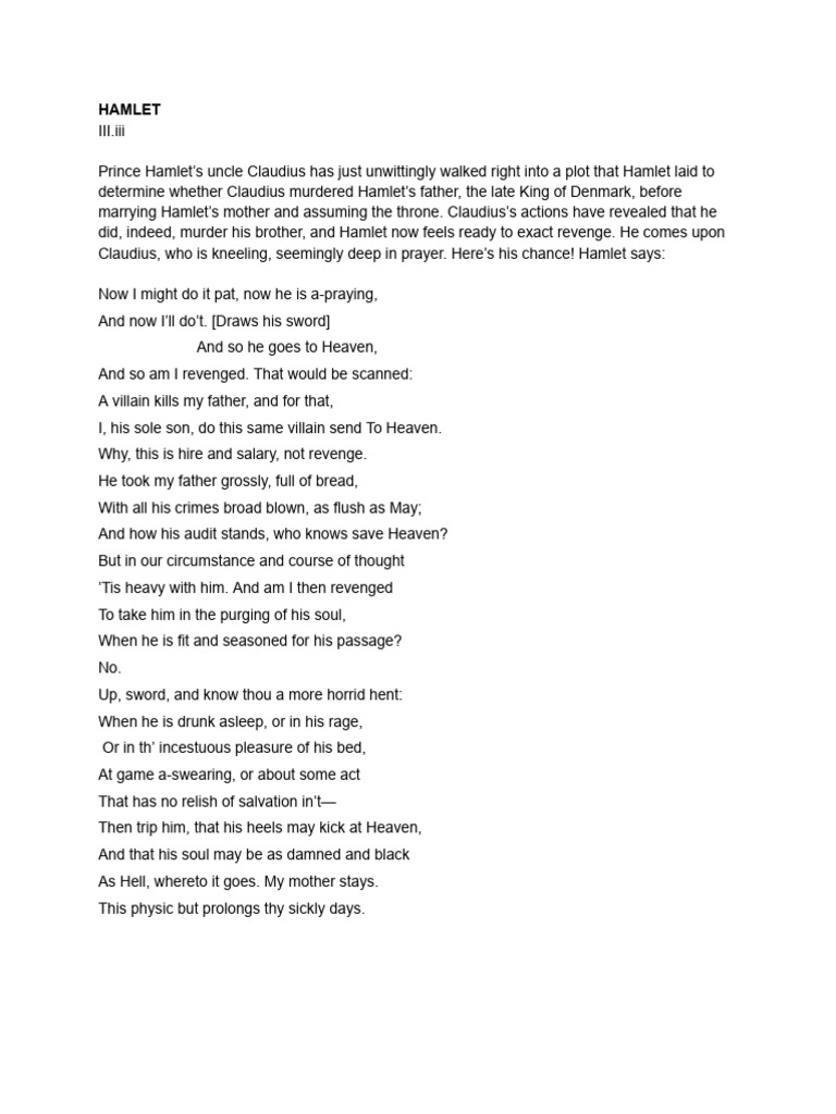 HAMLET III - III | PDF
