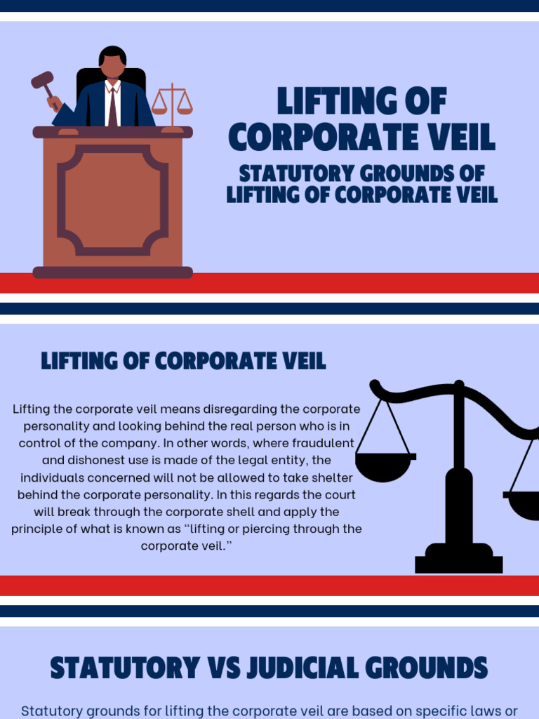 Lifting of Corporate Veil Under Statutory Grounds (Group 4) | PDF | Misrepresentation | Piercing ...