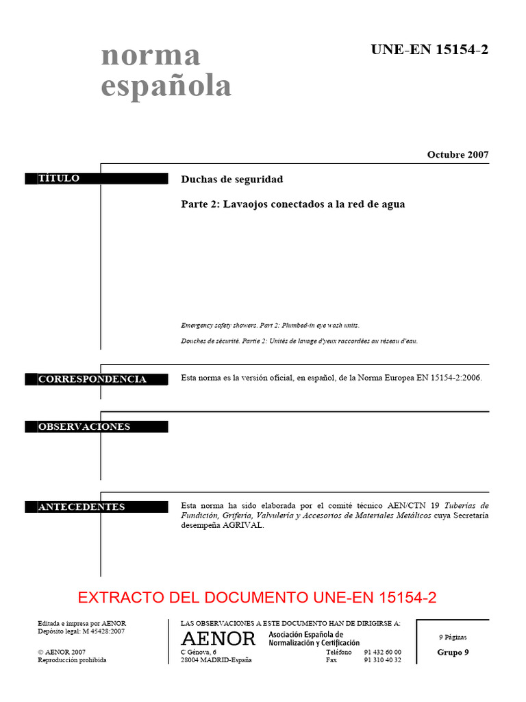 Duchas de seguridad: Lavaojos en red | PDF