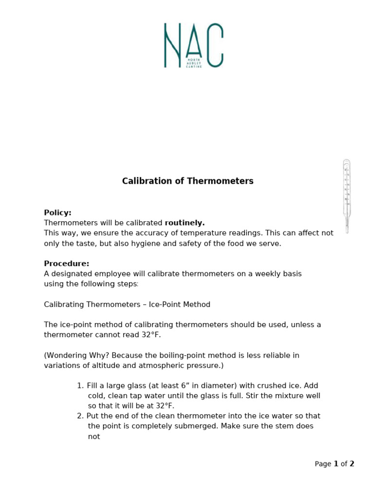 Calibration of Thermometers | PDF | Thermometer | Calibration