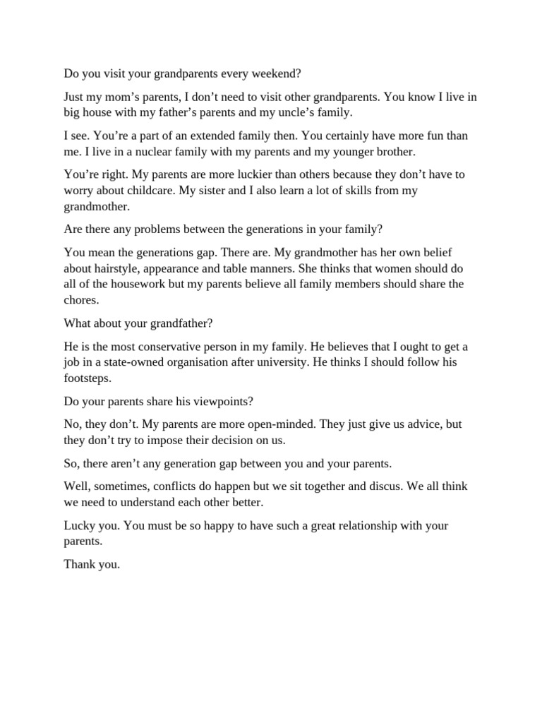 Navigating Family Dynamics and Generational Gaps | PDF