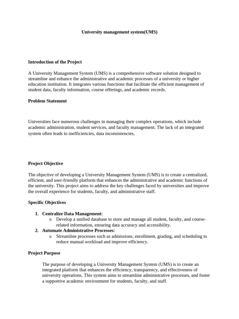 University Management System - SAD | PDF | Databases | Automation
