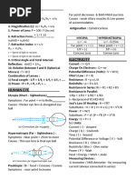 Class 10 Physics Formula Sheet | PDF | Electrical Resistance And ...